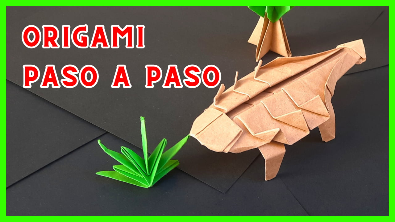 ⩥ Cómo hacer un ANQUILOSAURIO de papel